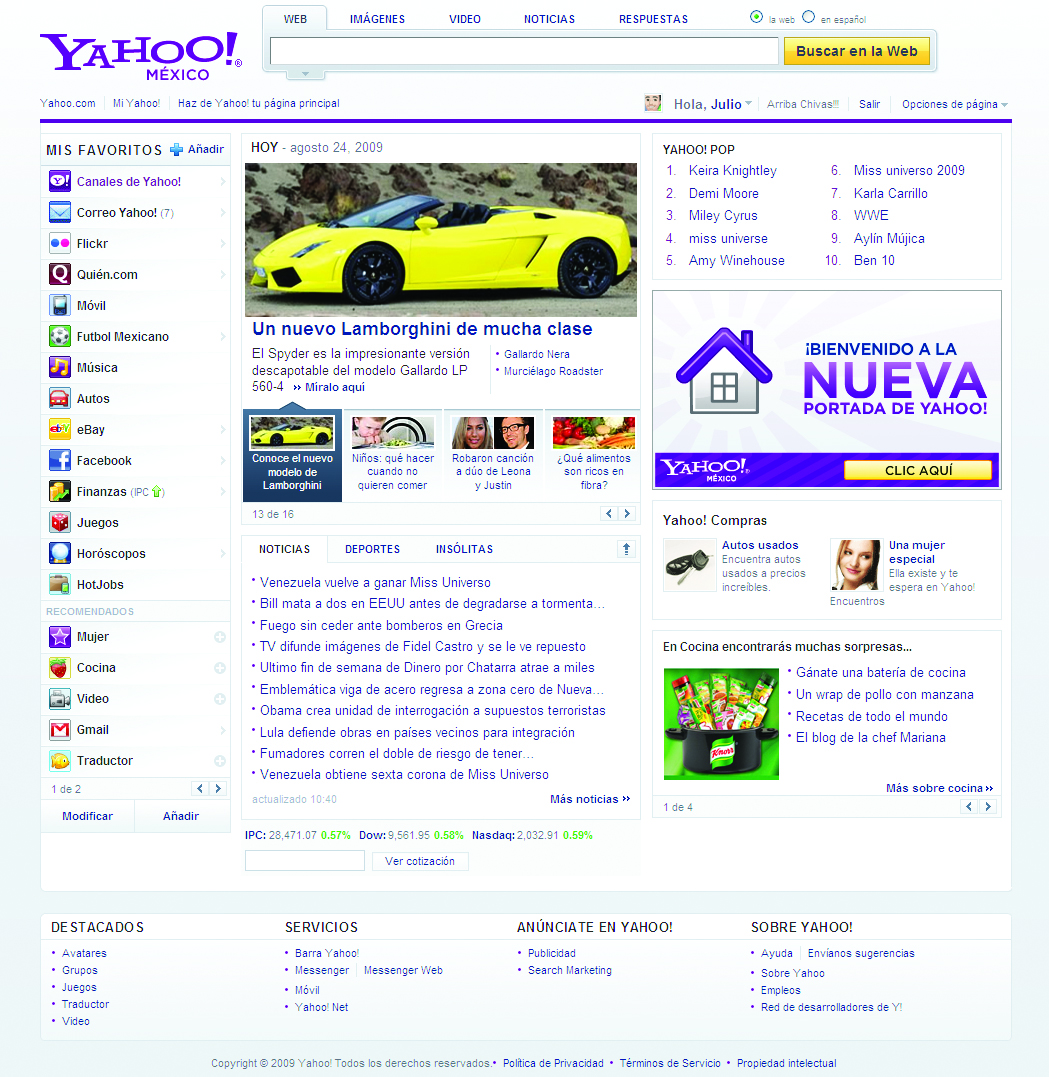 Yahoo presentó su nueva imagen en México - Reseñando.com